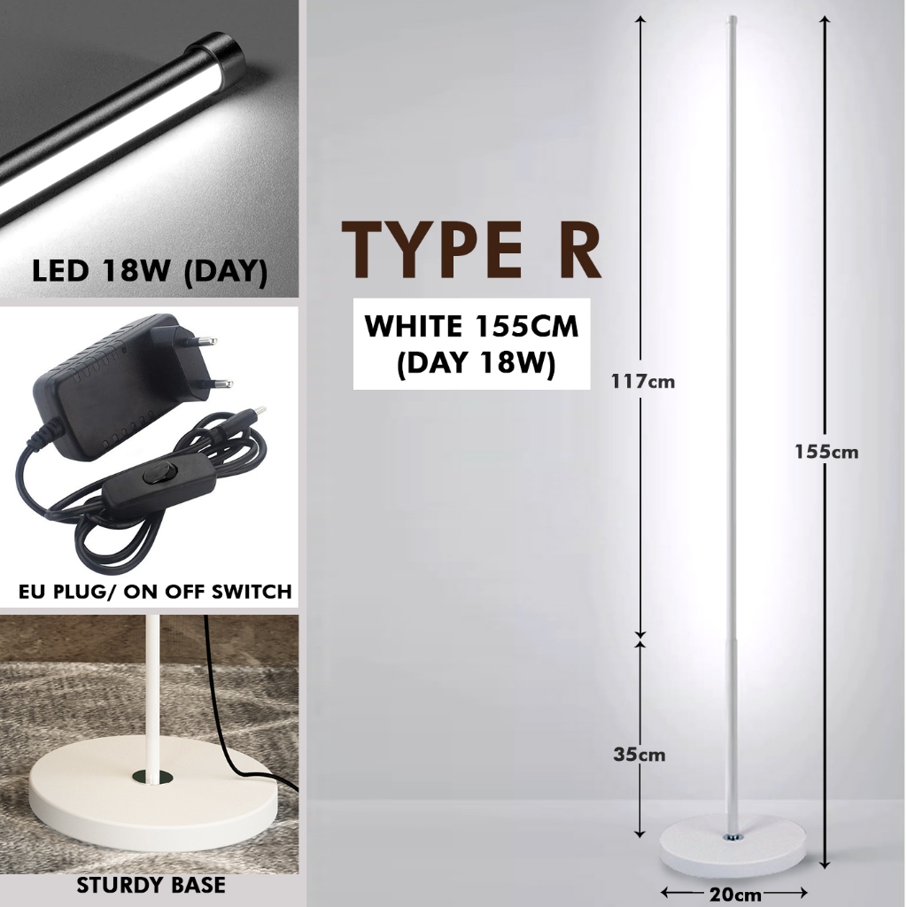 Modern Minimalist LED Floor Lamp Standing Lamp Study Lamp Lampu Tik-Tok ...