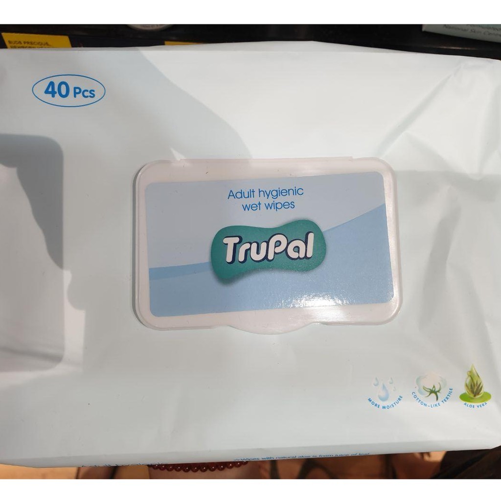 Trupal Adult Hygienic Wet Wipes 20cm x 30cm 40's | Shopee Malaysia