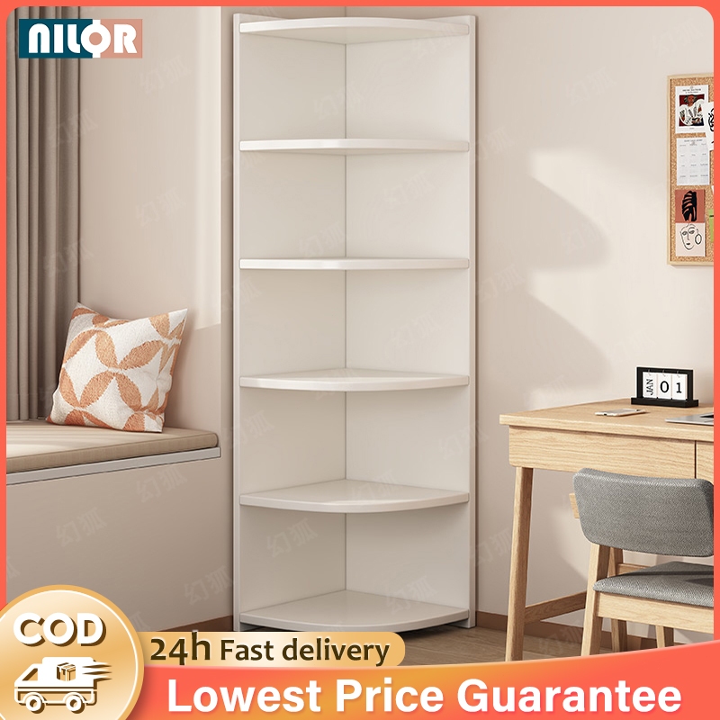 6 Layers Bookshelf Wooden Bookcase Shelves Multipurpose Shelf Bookcase ...