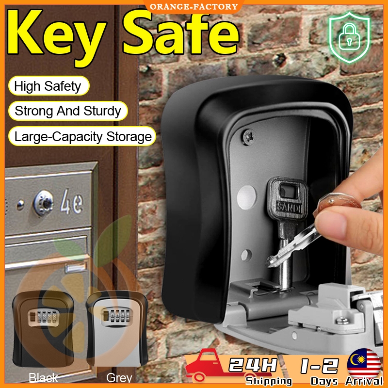 Key Safe Box Wall Mount Numbering Lock Key Storage Lock Box 4 Digits ...