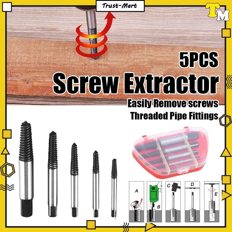 Bolt Screw Broken Screw 5 Pcs/Set Carbon Steel Double Screw Pull Center ...