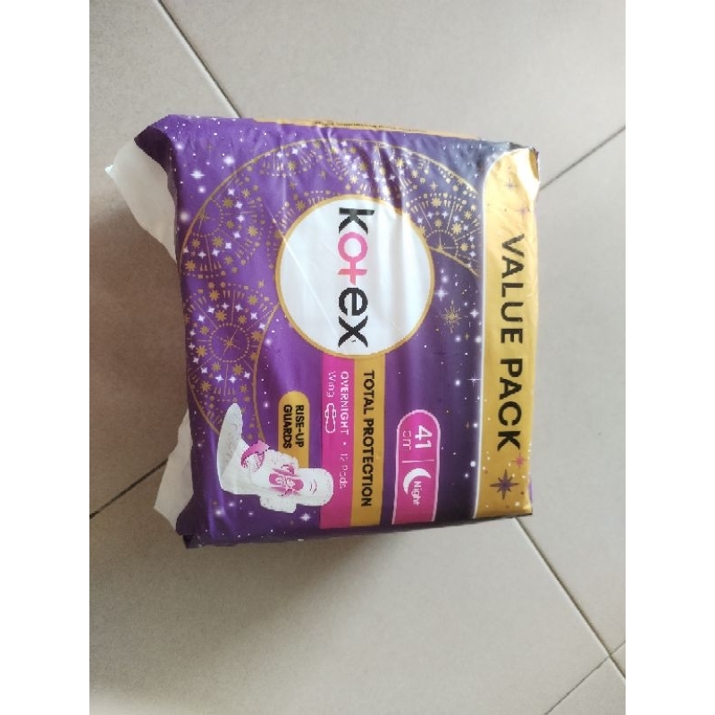 Ready stock KOTEX Total Protection Overnight 41CM (12 Pcs per pack ...