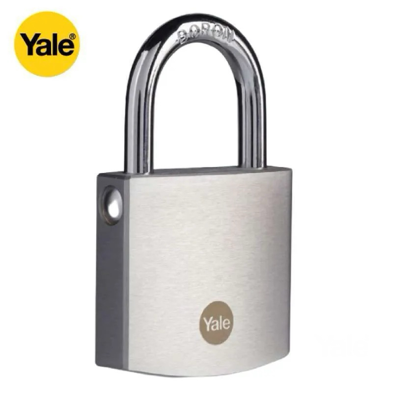 Yale Satin Chrome Solid Brass Padlock 50mm | Shopee Malaysia