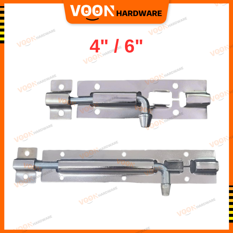 VOON 4” 6” Metal Door Bolt Pad Bolt Tower Bolt Latch Sliding Gate Fence ...