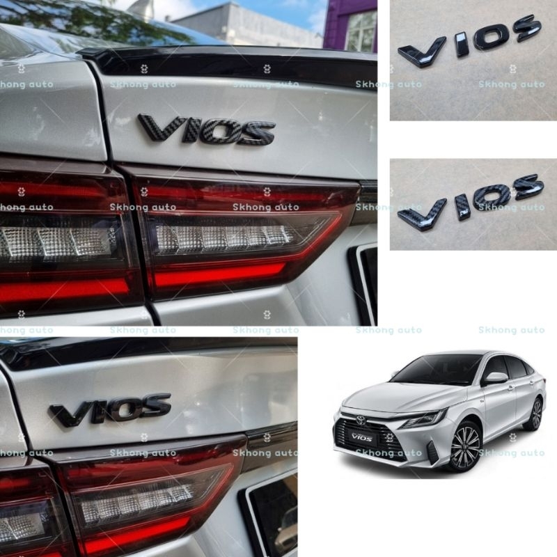 Toyota vios 2023 -2025+ ac100 car logo emblem frame carbon fiber pnp ...