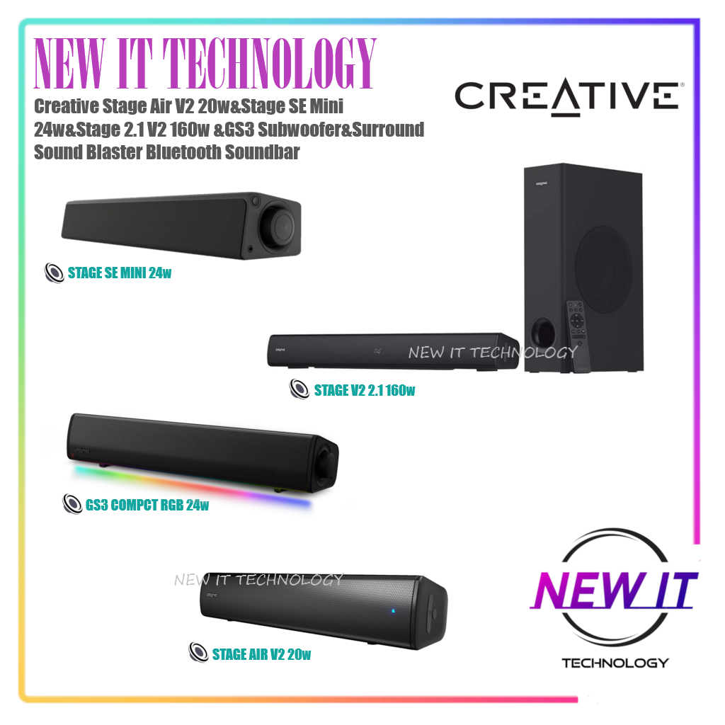 Creative Stage Air V2 20w&Stage SE Mini 24w&Stage 2.1 V2 160w &GS3 ...