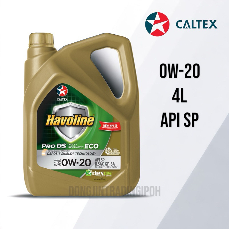 Caltex Havoline Pro DS Fully Synthetic Eco 5 0W20 Engine Oil (4L ...