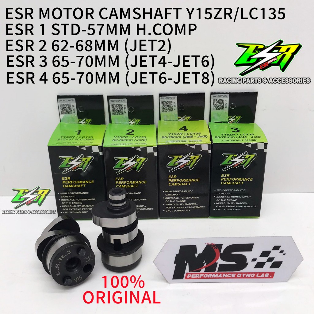 ESR Motor LC135/Y15ZR Racing CamShaft Racing (LC135/Y15ZR) Cam Shaft ...