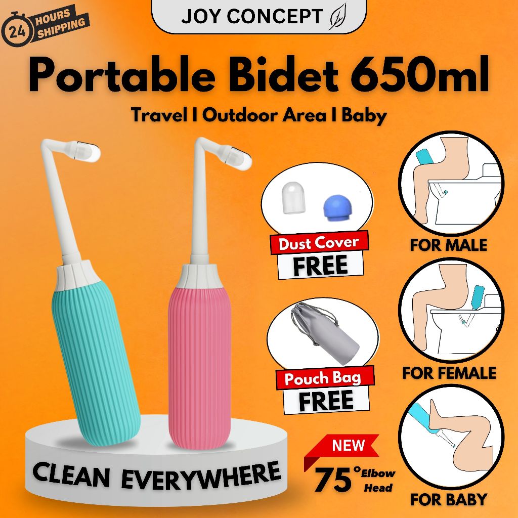 [1D Ship] 650ML Portable Travel Hand Held Bidet Spray Personal Cleaner Hygiene Bottle Spray ...