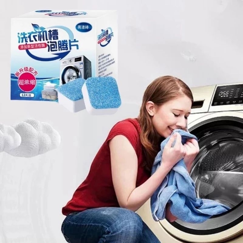 12pcs/ Box Pembasuh Mesin Baju Washing Machine Cleaner Wash Drum ...