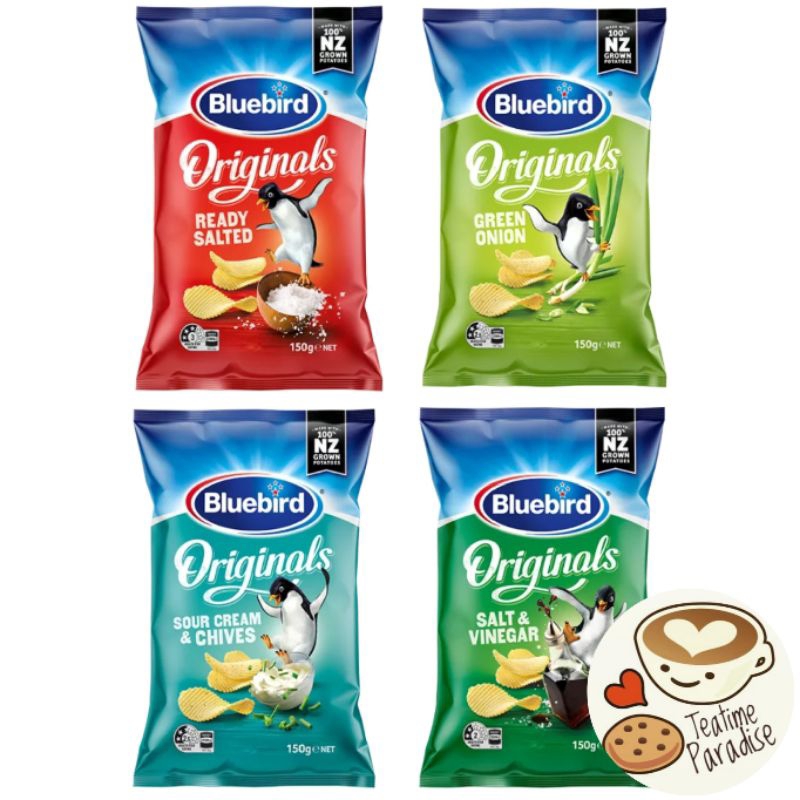 Bluebird Originals Potato Chips 150g (Assorted Flavours) (Ready Salted ...