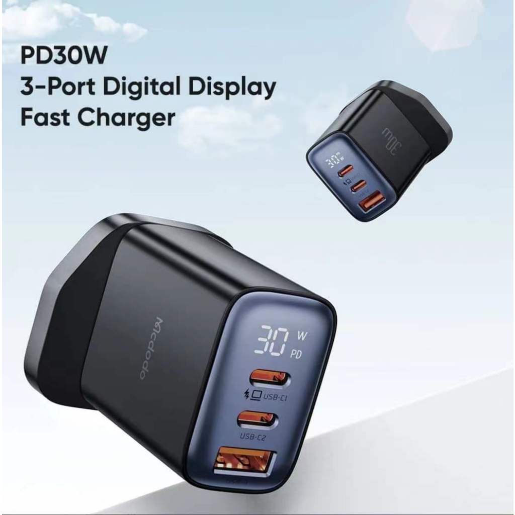 MCDODO CH-217 30W Super Fast Charger Adapter / Dual PD + QC Super Fast ...
