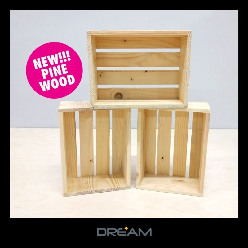 PROMO / Wooden Crate / Mini Crate / Storage Box / Kotak Kayu | Shopee ...