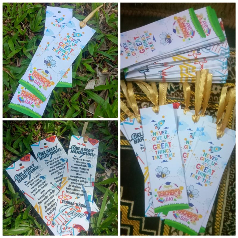Penanda buku Hari Guru 10 pcs (Tiada riben) | Shopee Malaysia