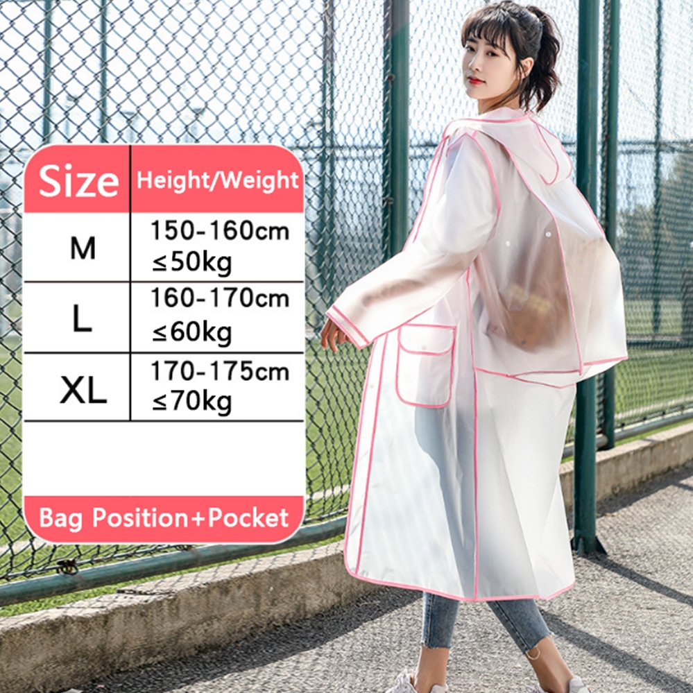 Adult Fashion Raincoat Waterproof EVA Full Body Rainsuit Motorcycle ...