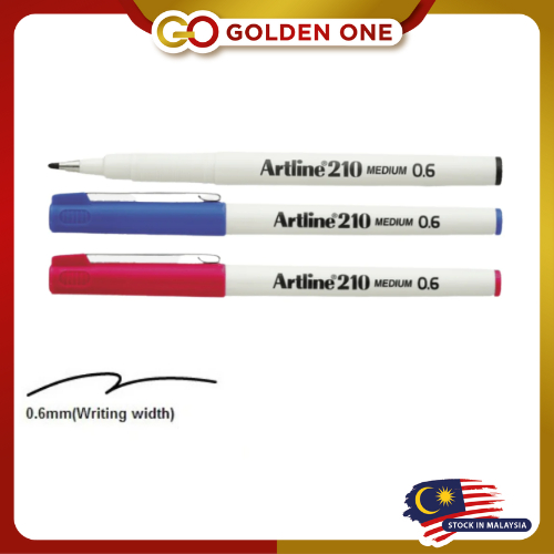 Artline 210 Medium 0.6mm Pen/ Sign Pen/Writing Pen/Marker Pen/Drawing ...