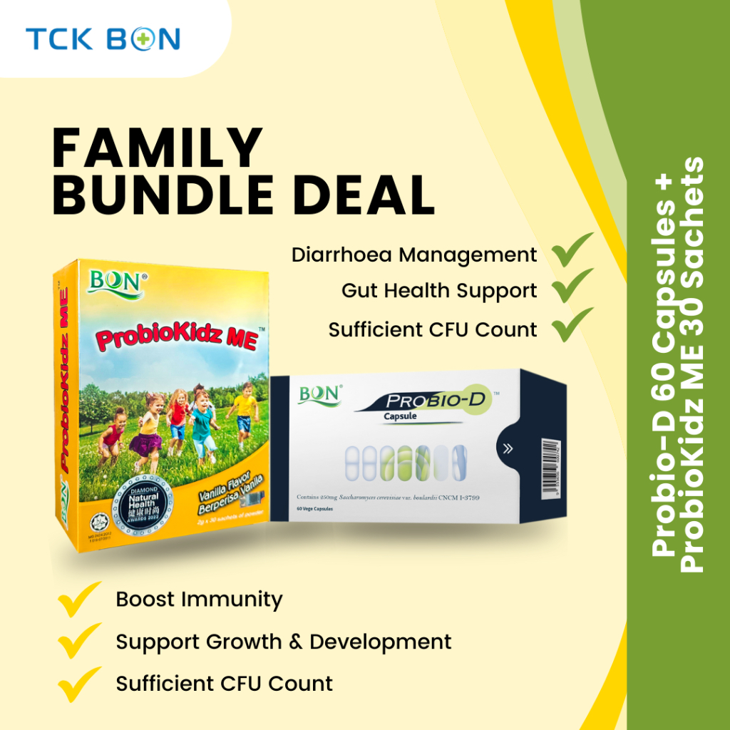 Family Bundle Deal (1 box Probio-D 60 capsules + 1 box ProbioKidz ME 30 ...