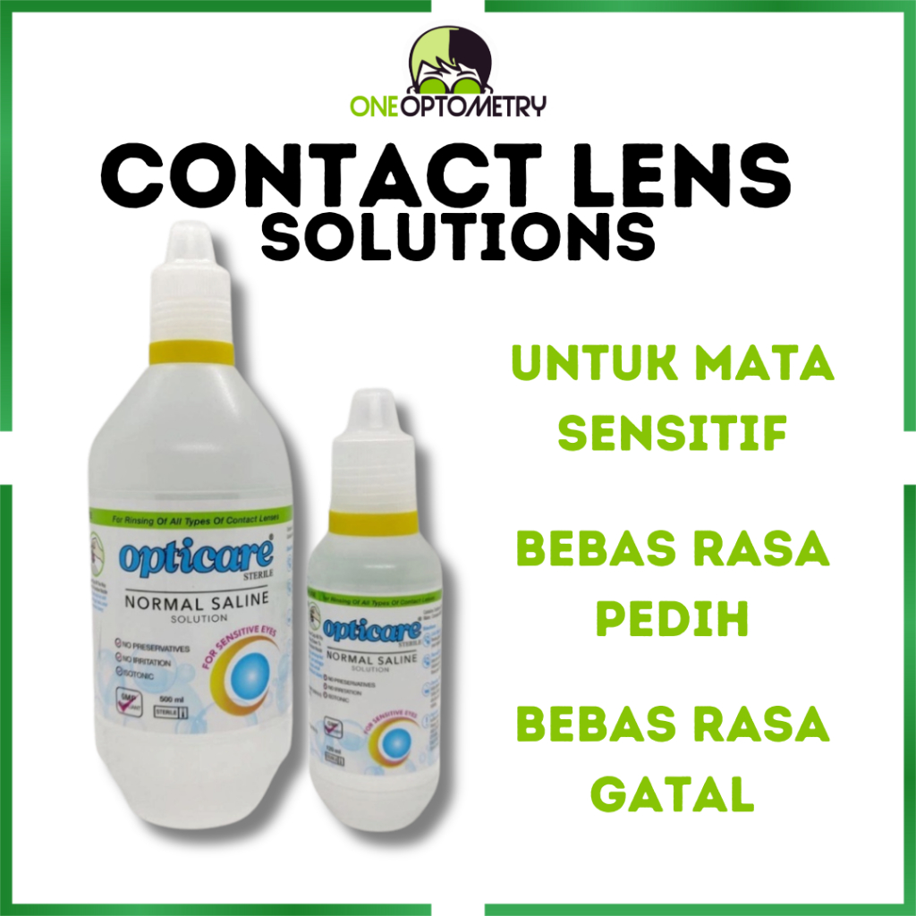 Opticare Sterile Normal Saline Solution For Contact Lens Sensitive Eyes ...