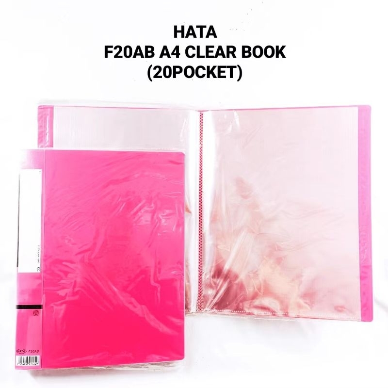 (2PCS) HATA F20AB A4 Clear Book | 20 POCKET X 2PCS | Shopee Malaysia