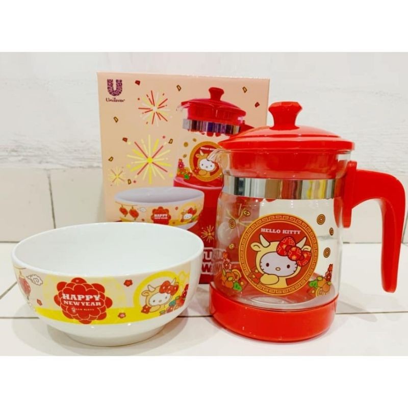Limited Edition!!! Original Hello Kitty Teapot & Bowl Set by Unilever ...