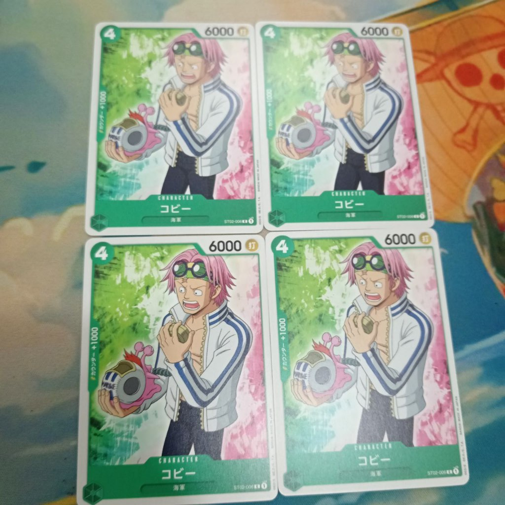 ORIGINAL 4x cards playset deck Koby Character ST02-006 C optcg one piece card | Shopee Malaysia