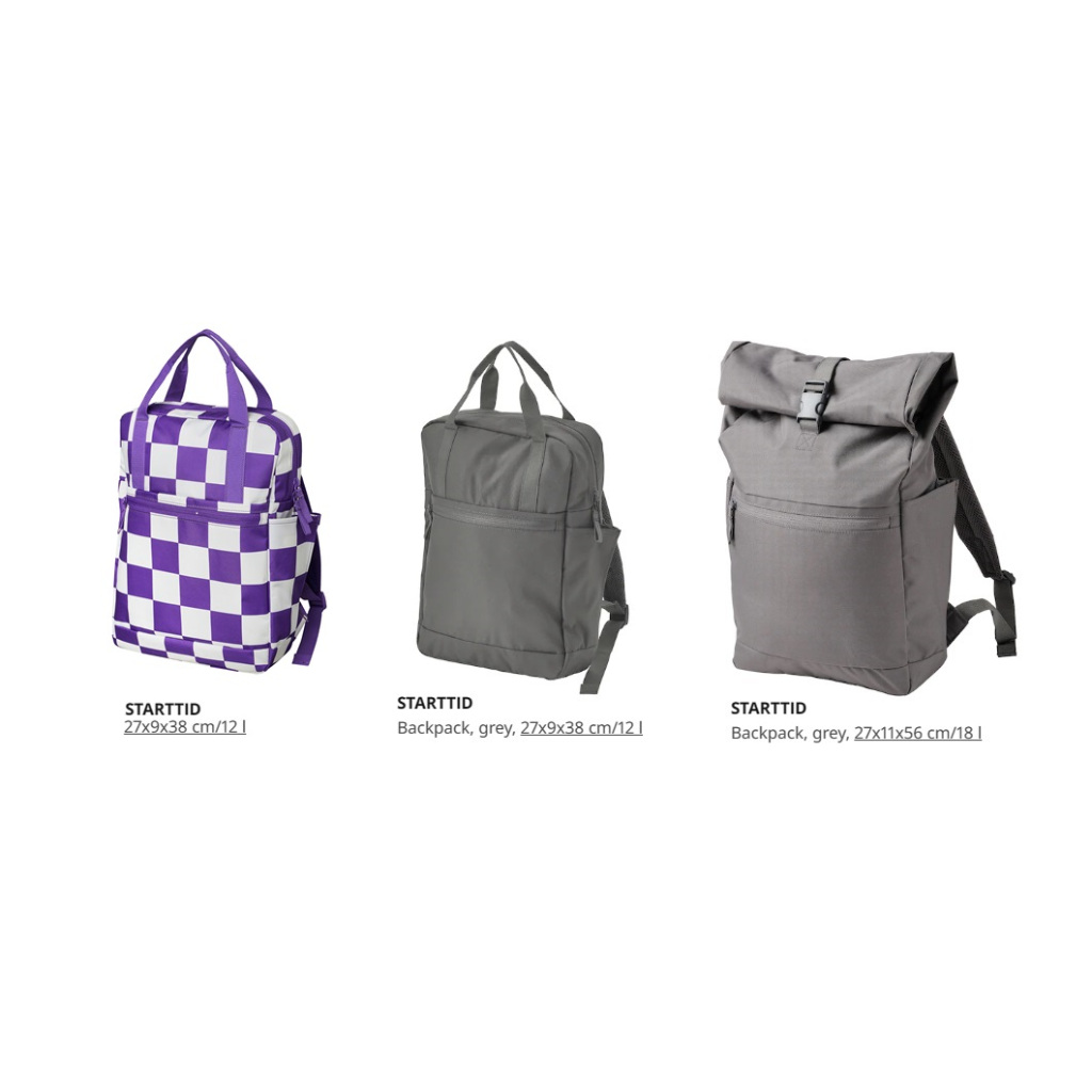 IKEA STARTTID Backpack | School Bag | Notebook Beg | Preschool Bag ...