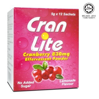 CRAN LITE EFFERVESCENT POWDER (12's SACHETS) [EXP:08/2026] | Shopee ...