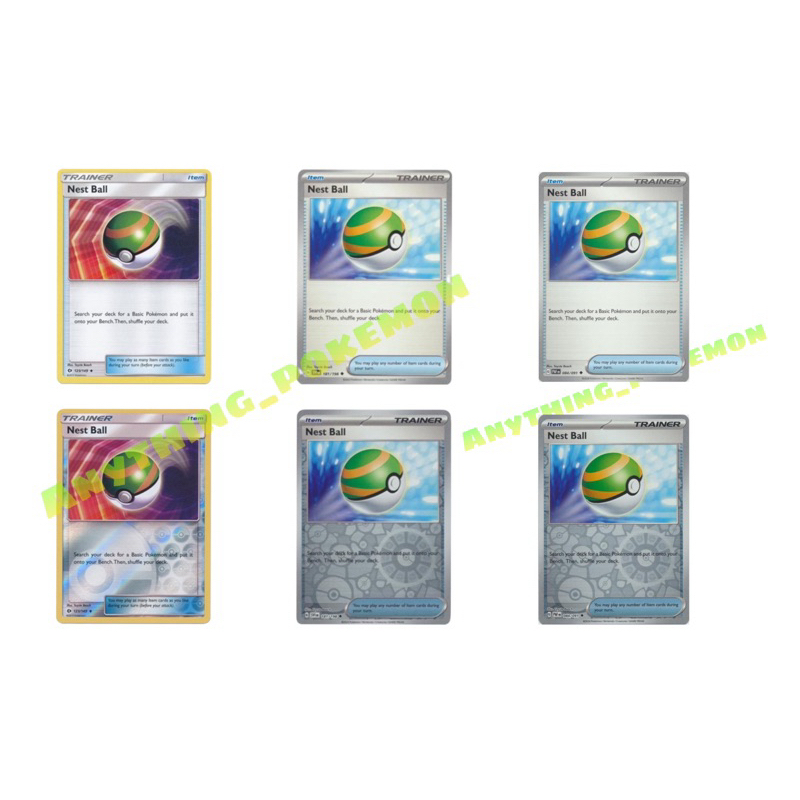 Pokémon Trainer Card - Nest Ball (123/149), (181/198), (084/091 ...