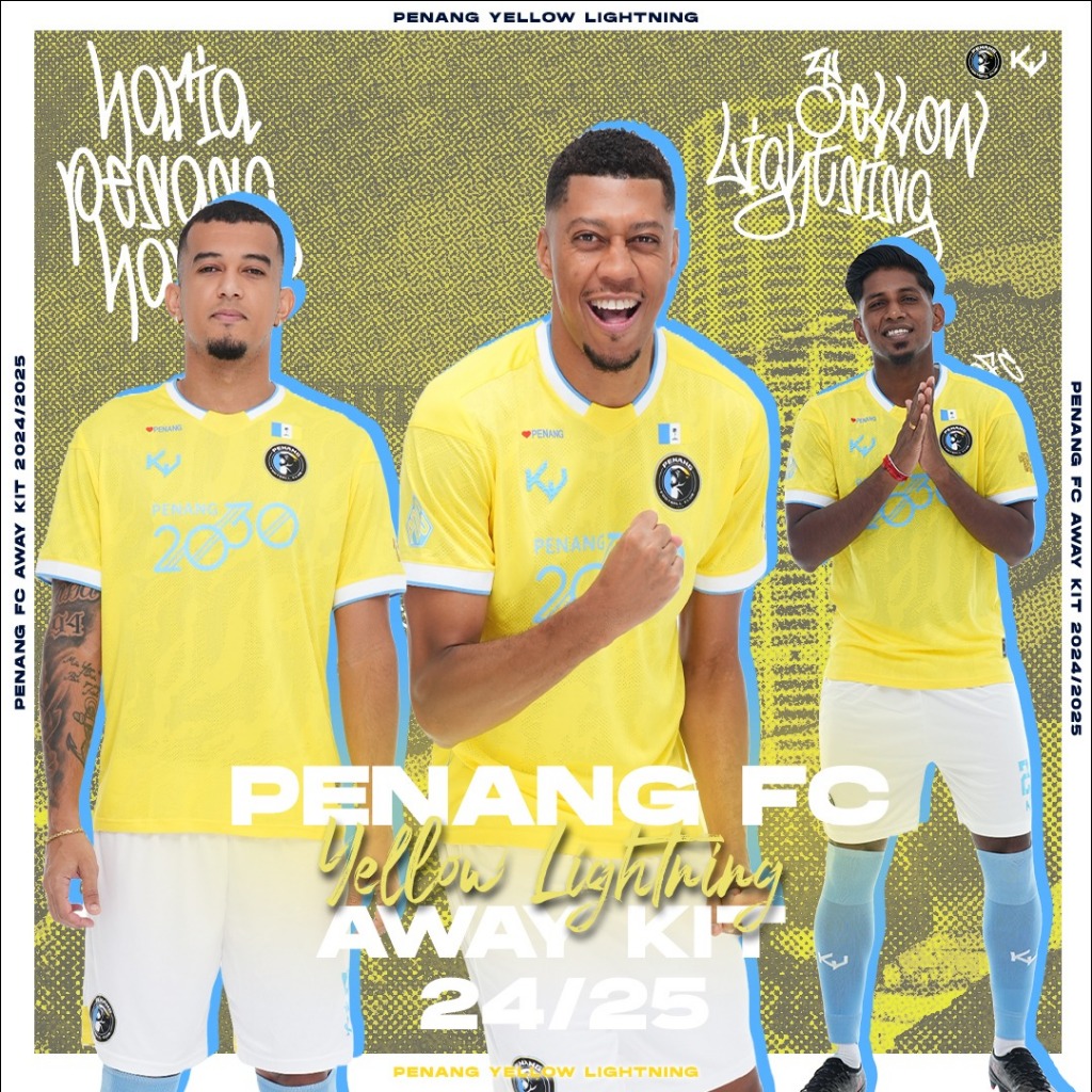 KAKIJERSI - Penang FC PLAYER ISSUE '24 - Yellow AWAY | Shopee Malaysia