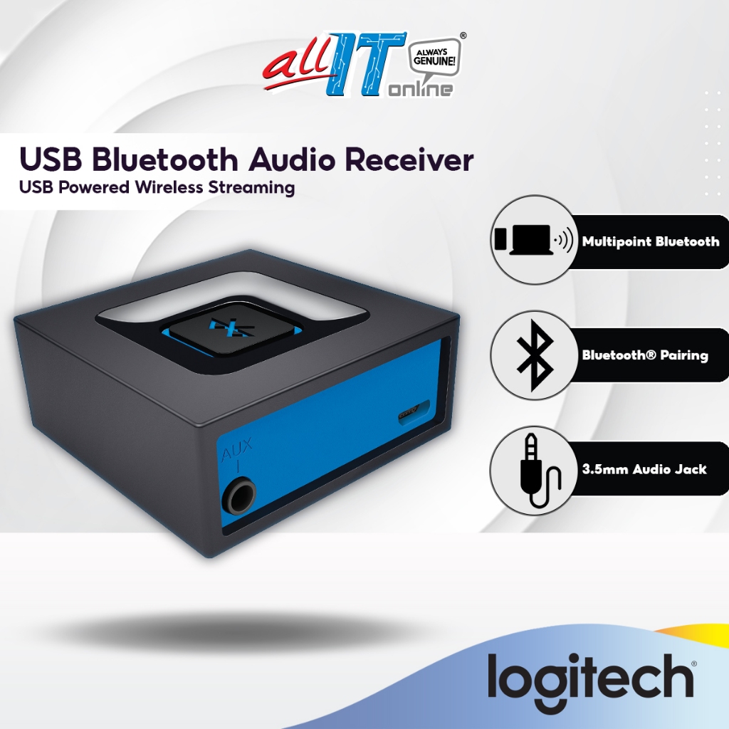Logitech USB Bluetooth Audio Receiver with USB Powered Wireless ...