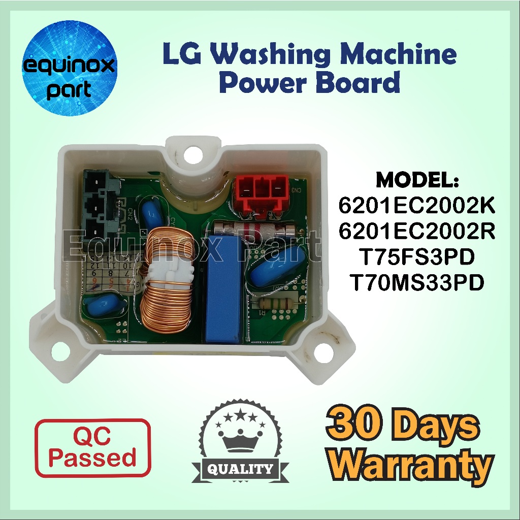 6201EC2002K 6201EC2002R T75FS3PD T70MS33PD LG Washing Machine Power ...