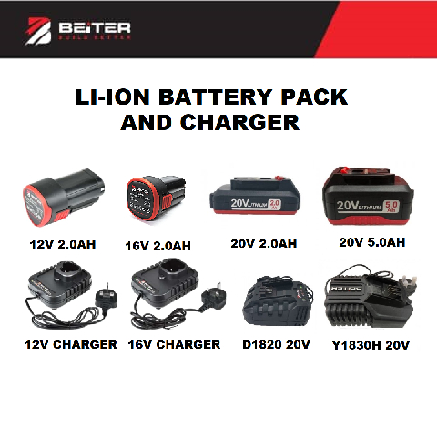 BEITER LI-ION BATTERY / CHARGER 20V 16V 12V 电池 充电器 | Shopee Malaysia