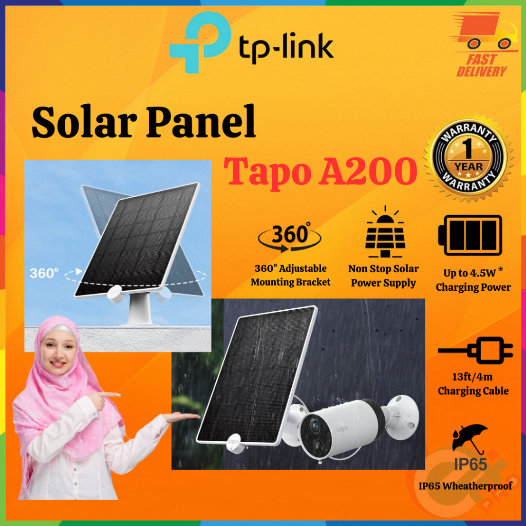 TP LINK TAPO A200 SOLAR PANEL FOR BATTERY POWERED RECHARGEABLE CAMERA ...