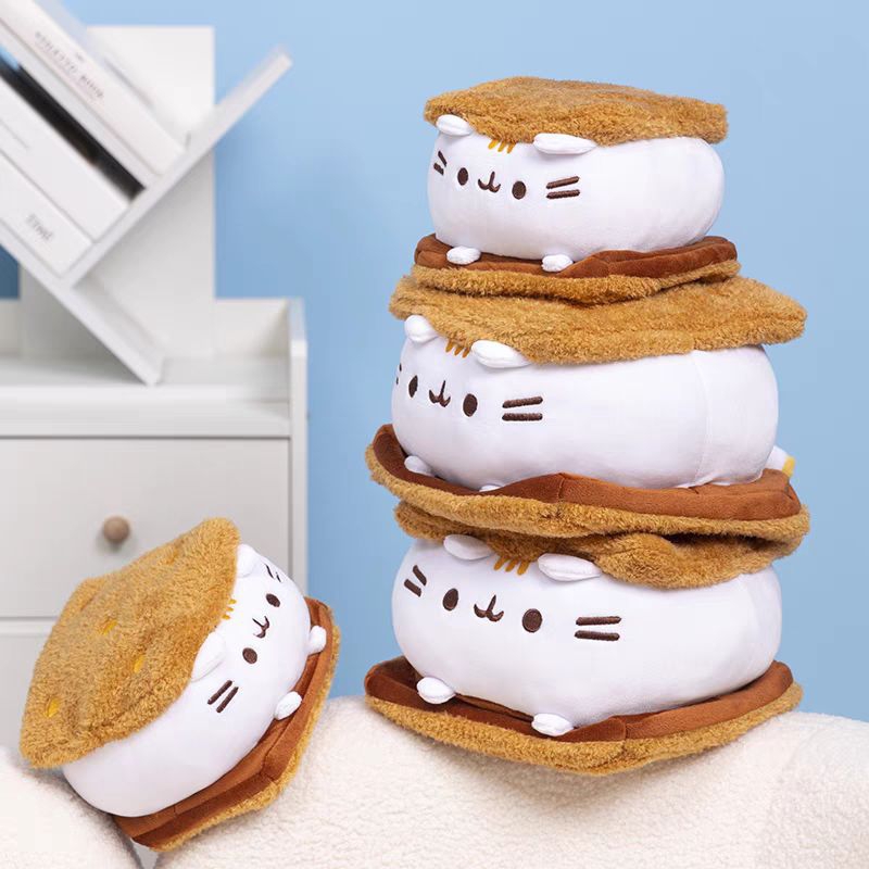 Pusheen cat pillow Cute Biscuits cat Pusheen sandwich cat plush toy ...
