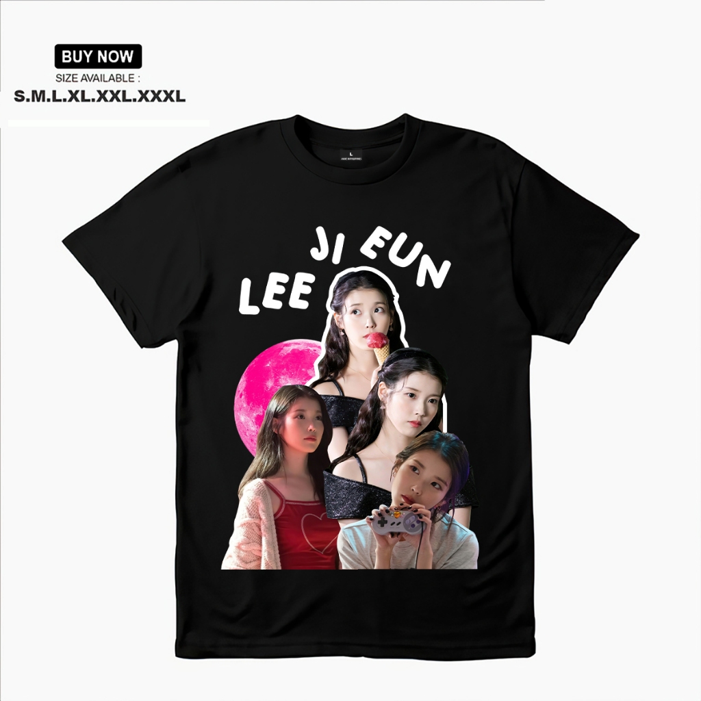 IU T-shirt for Men Baju Kaos Oversize LEE JI ENU Tee Short Sleeve ...