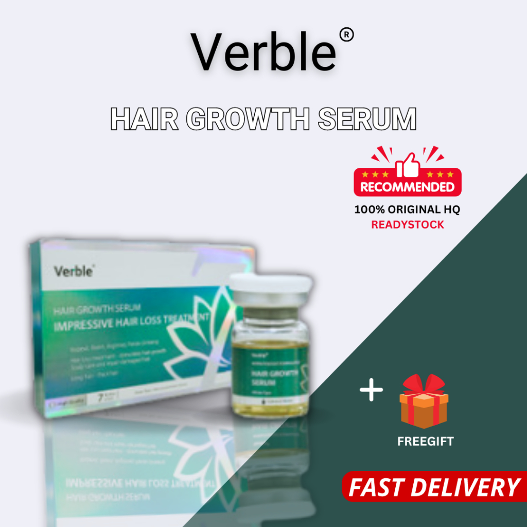 VERBLE HAIR Growth Serum [100% Original From HQ] nourishes hair roots ...