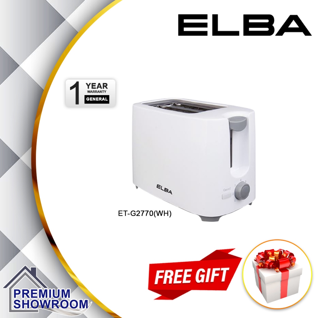 ELBA ET-G2770(WH) 750W Bread Toaster / Toaster / 2 Slice Toaster / ELBA ...