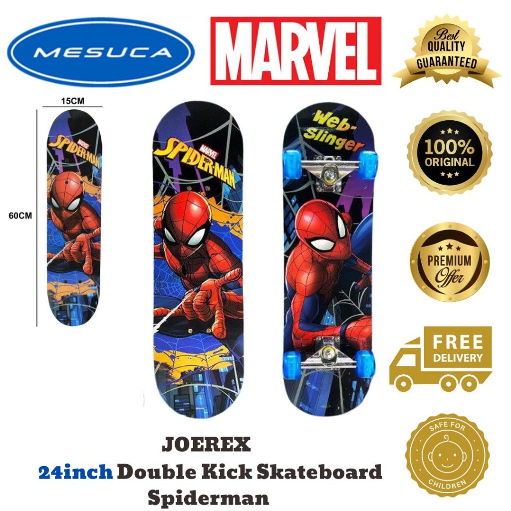 VCD71290-S Mesuca Marvel JOEREX Original 24inch Double Kick Skateboard ...