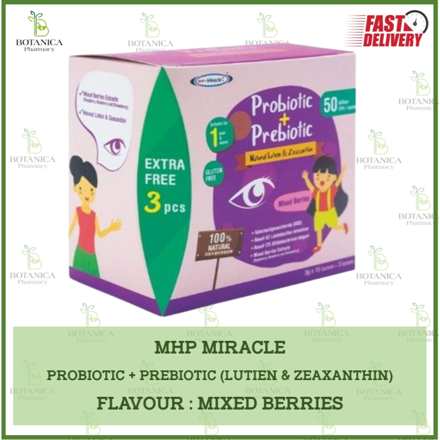 MHP Miracle Probiotic + Prebiotic 15's + 3s Natural Lutein & Zeaxanthin ...