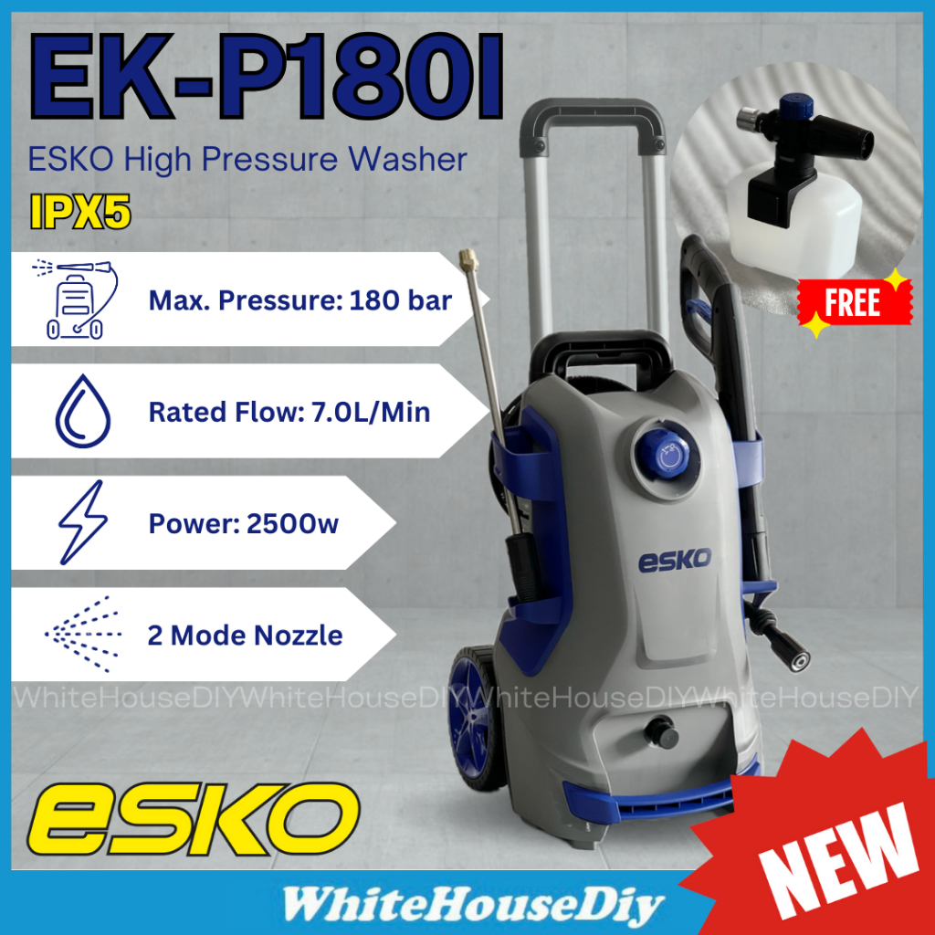 ESKO EK-P180I High Pressure Washer Water Jet Sprayer Car Washer IPX5 ...