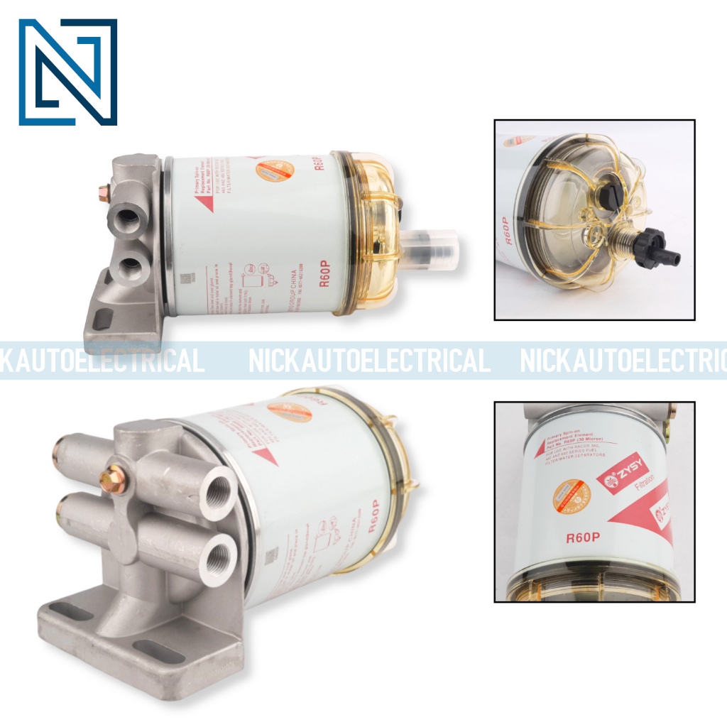 Fuel Water Separator Filter Assembly R60P for Hino Volvo Scania Renault ...