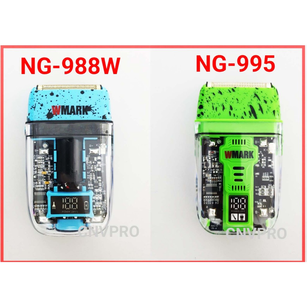 WMARK's NG-995 & NG-988W transparent body titanium plated blade head ...