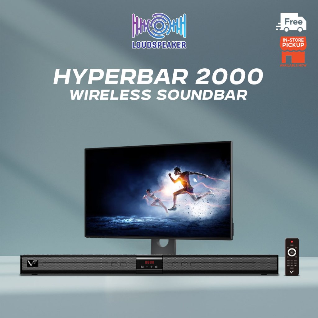 Vinnfier VF Hyperbar 2000 Wireless Bluetooth TV SoundBar 60W MAX AUX ...