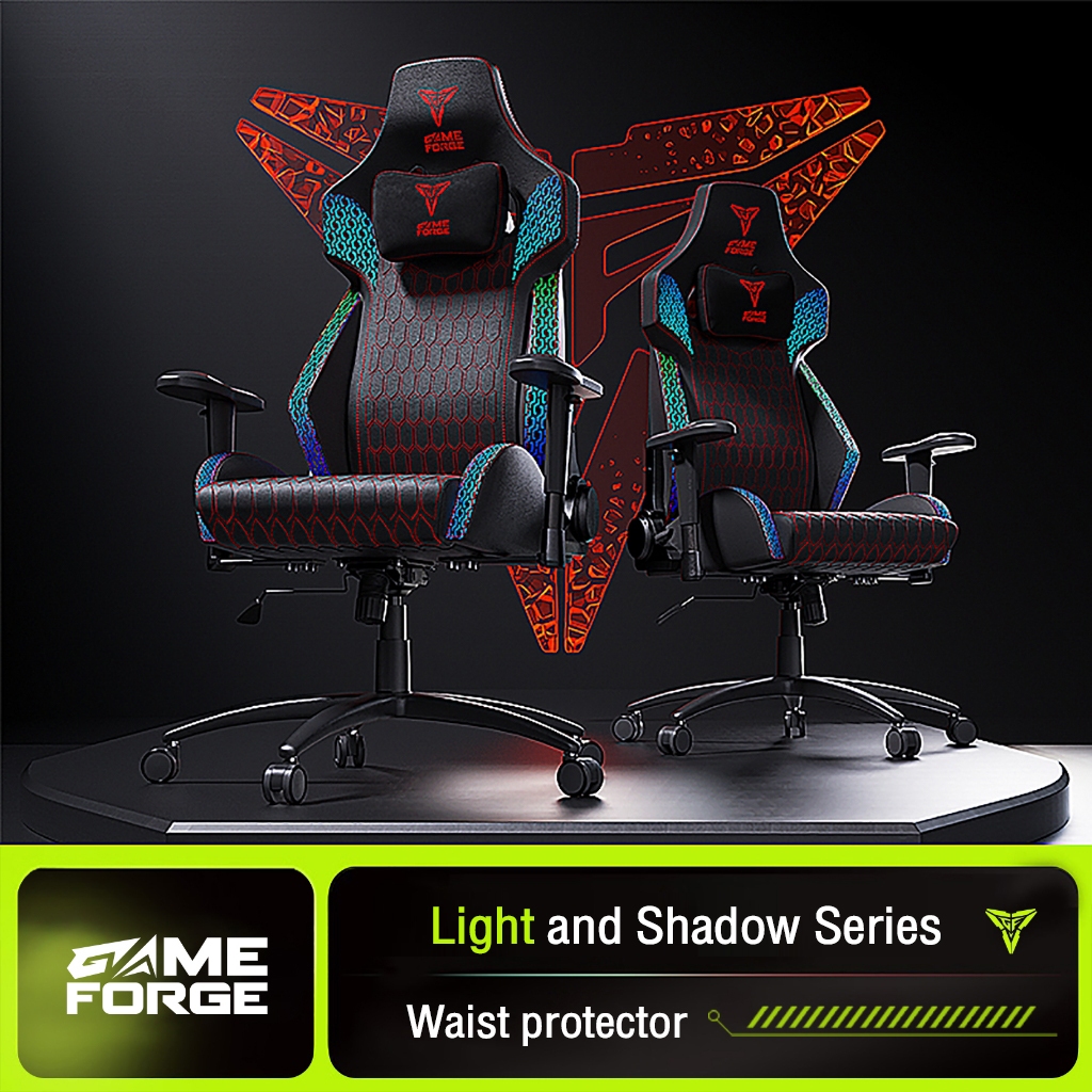 GAMEFORGE Gaming Chair Dark Shadow Magnetic headrest 4D adjustable ...