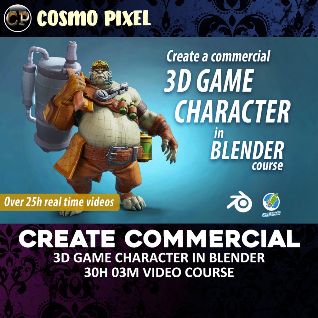 Create Commercial 3D Game Character in Blender Course For PC Windows ...