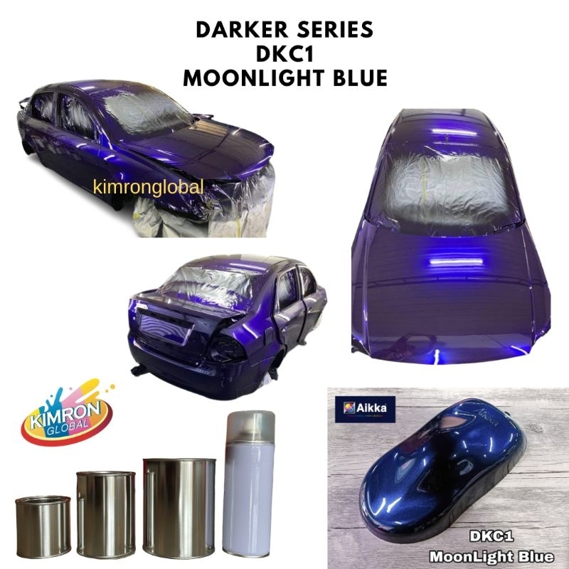 Aikka Paint DKC1 Moonlight Blue, Darker Series Car Paint Cat Kereta ...
