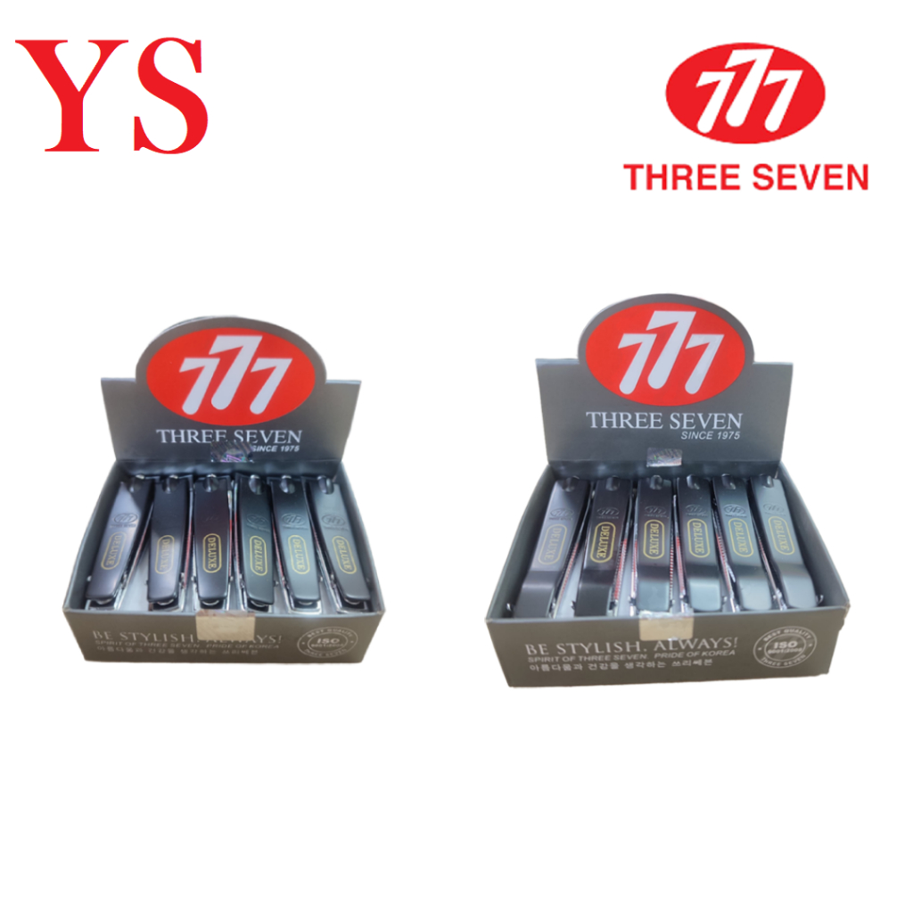 777 Three Seven Nail Clipper Black 12pcs | Pengepit Kuku Hitam Korea ...