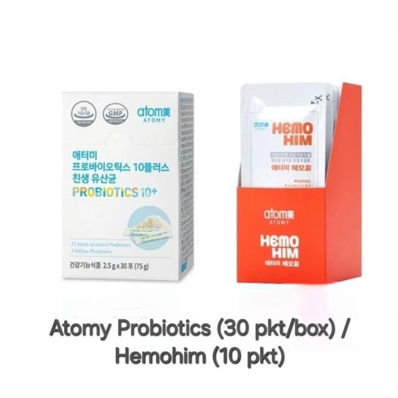 Atomy Probiotics 10+ Plus (30 packets) Korea Hemohim(10 packets) Ready ...