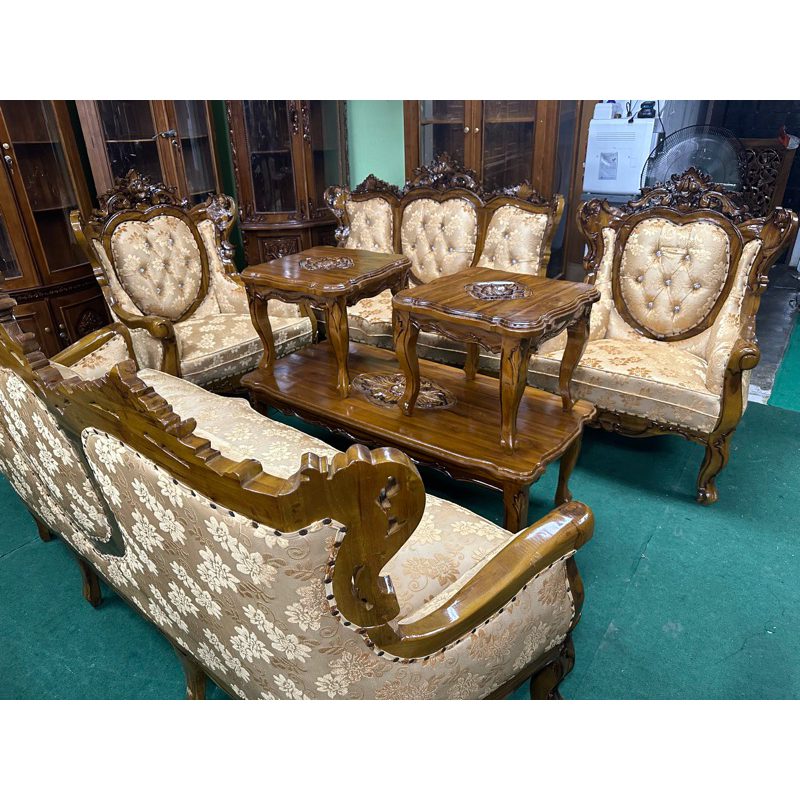 SET SOFA KAYU JATI INUL | Shopee Malaysia
