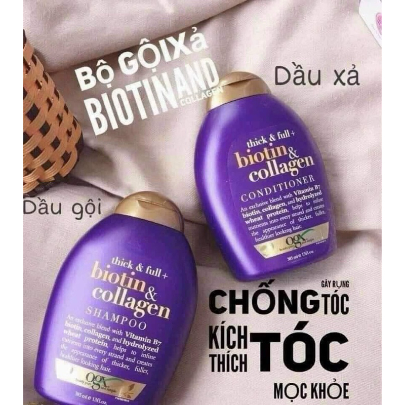 Dau Goi Biotin Collagen Phuc Hoi Chong Rung Toc Shampoo 385ml | Shopee ...